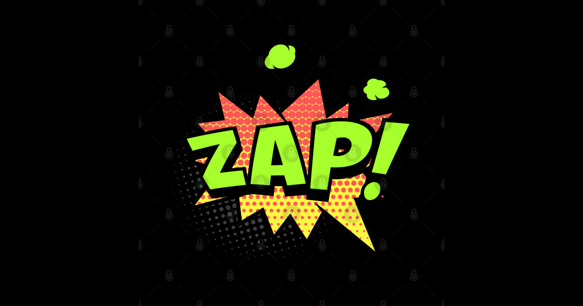 Zap Retro Comic Book Design - Zap - Sticker | TeePublic