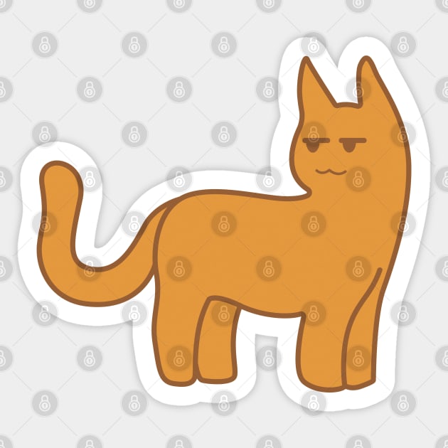 Cute Orange Cat - Cat - Sticker | TeePublic