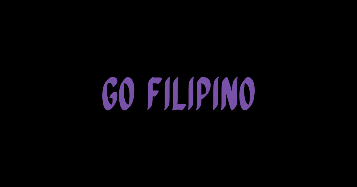 Go Filipino (Ube Text Logo) - Filipino - Sticker | TeePublic