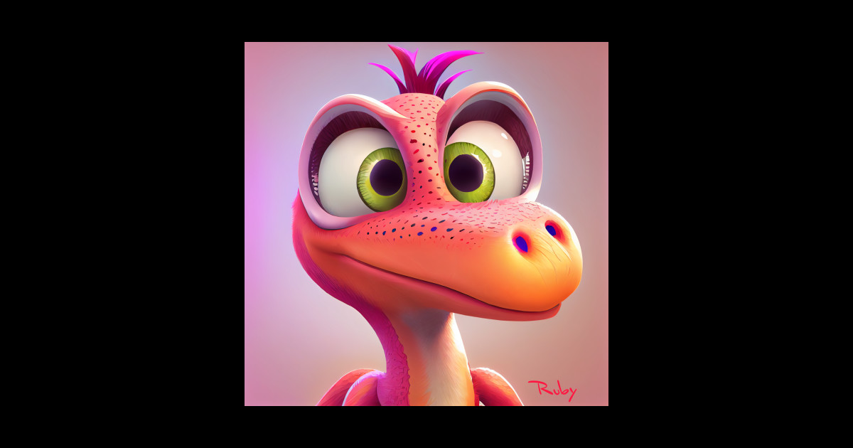 Baby Dinosaur Dino Bambino - Ruby - Baby Dinosaur - Sticker | TeePublic