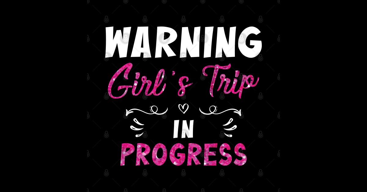 Warning Girls Trip In Progress Shirt Girls Summer Vacation 2023 - Girls ...