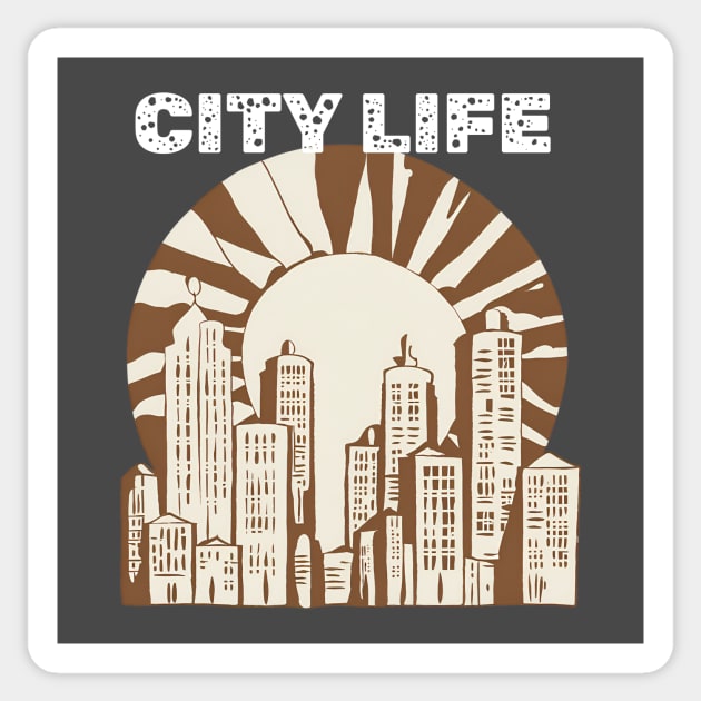 80s CITY LIFE - Vintage Style - Sticker | TeePublic