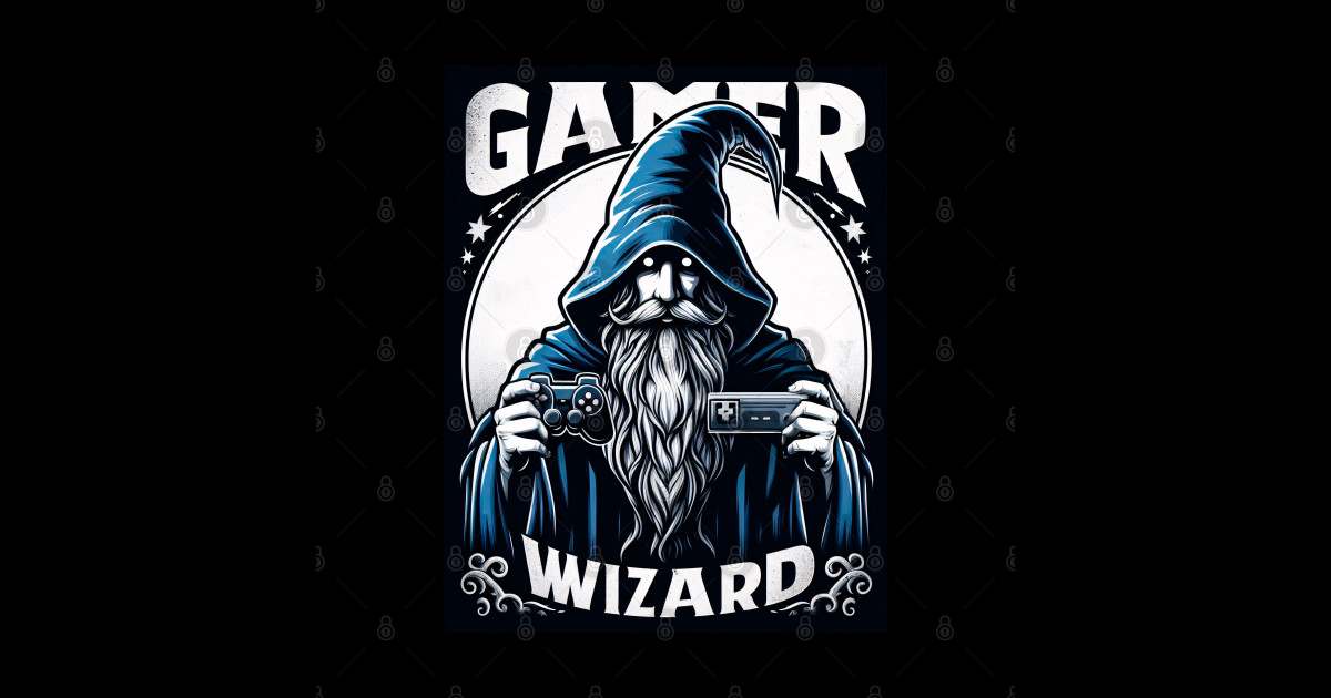 Gamer Wizard - Gamer Wizard - Sticker | TeePublic