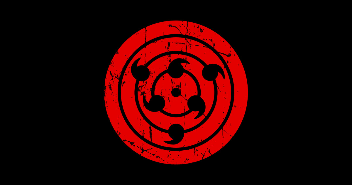 Rinnegan nine tomoe red symbol - Rinnegan - Sticker | TeePublic