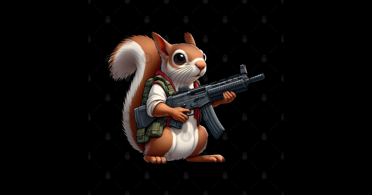 Tactical Squirrel - Squirrel - Sticker | TeePublic
