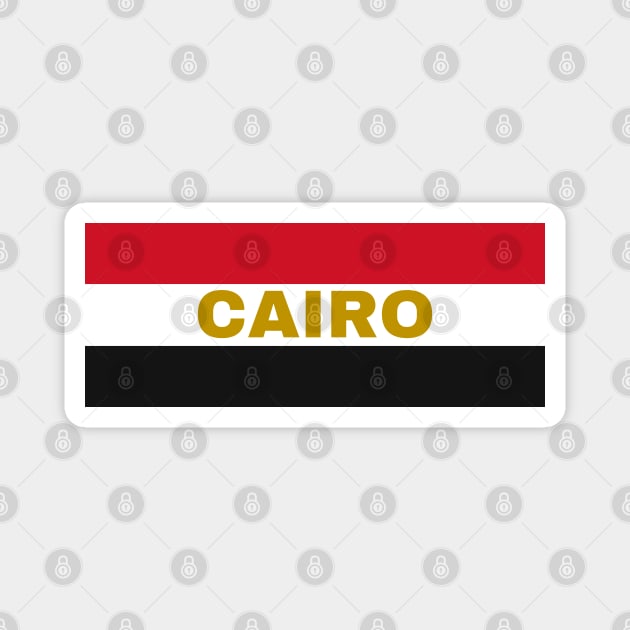 Cairo City in Egyptian Flag Colors - Cairo - Magnet | TeePublic