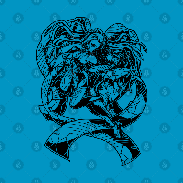 Demon Slayer Daki Action Line Art - Demon Slayer - Tapestry | TeePublic