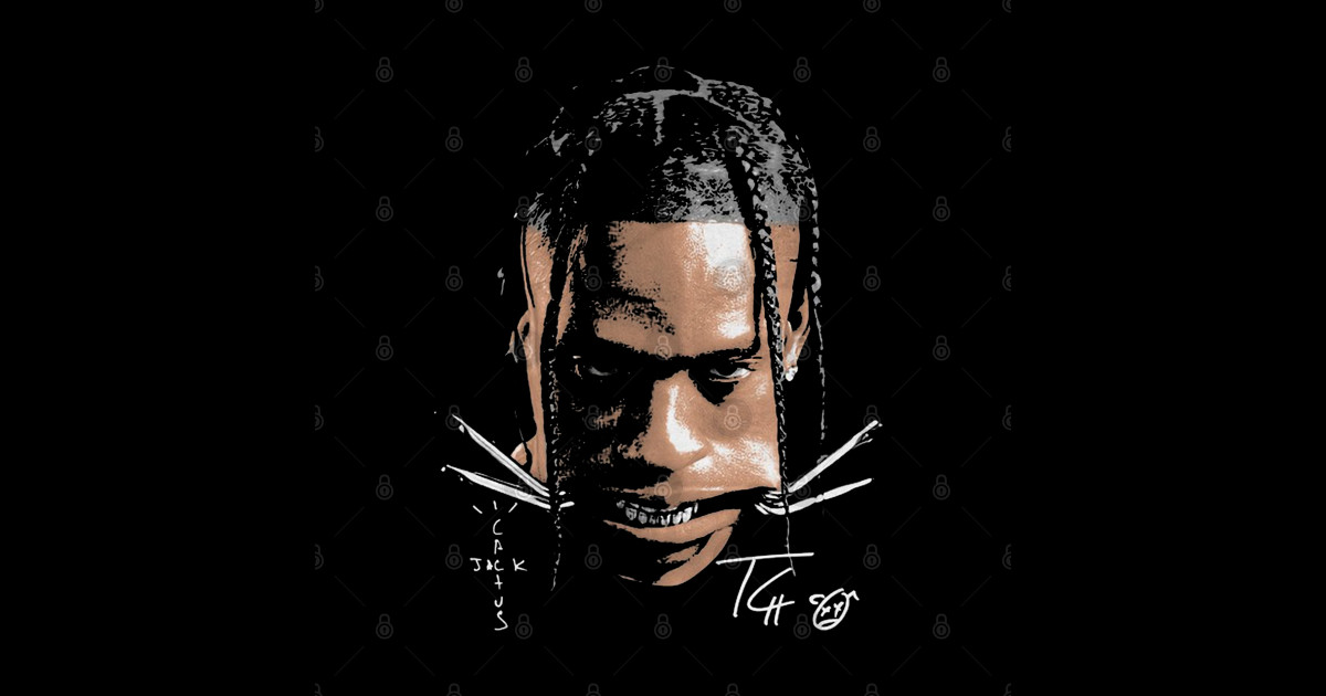 Travis Big Face - Rapper - Sticker | TeePublic