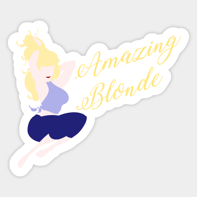 Amazing Blonde - Pin Up Girl - Sticker | TeePublic