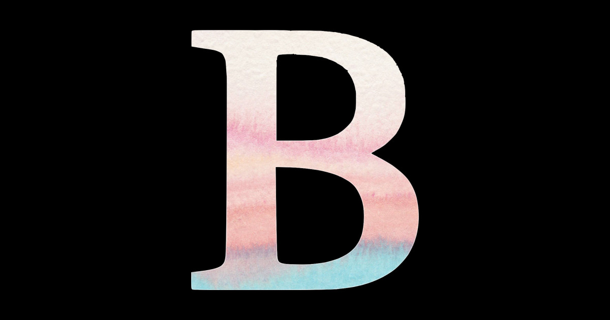 The Letter B Rainbow Watercolor Design - Sticker - Sticker | TeePublic