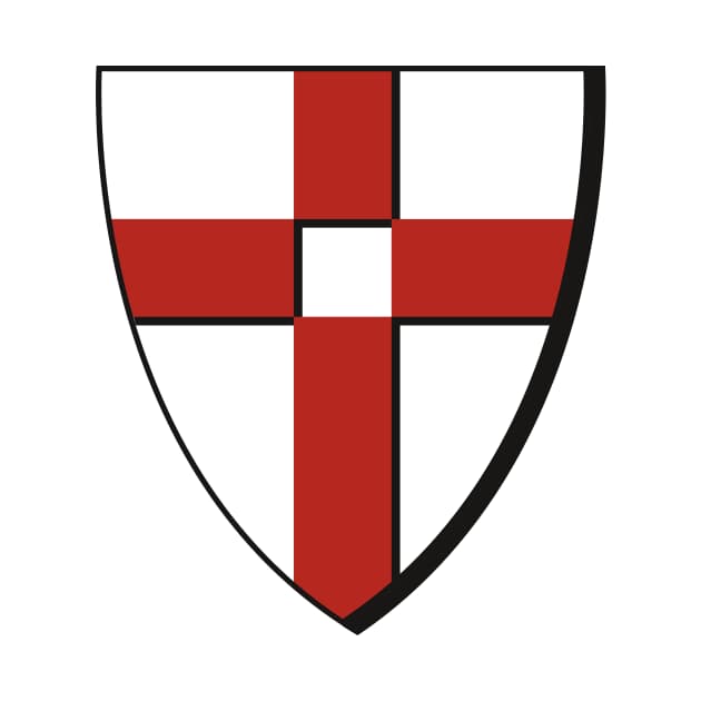 Knight Shield with a red holy cross on it - Knight Shield - T-Shirt ...