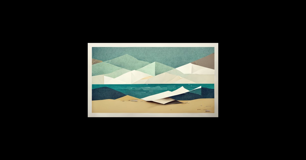 Seaside Cliff Views - Abstract Papercraft Landscape - Landscape ...