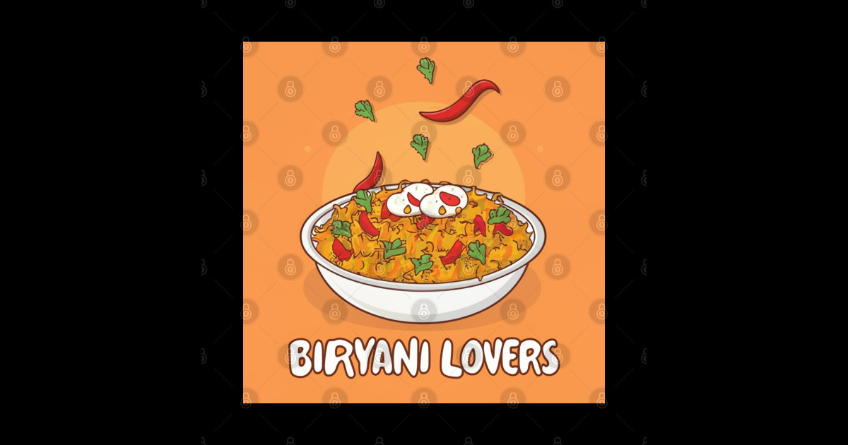 Biryani lovers - Biryani - Sticker | TeePublic