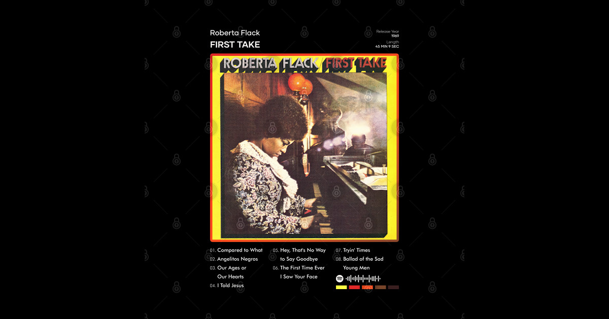 Roberta Flack - First Take Tracklist Album - Roberta Flack - Sticker ...