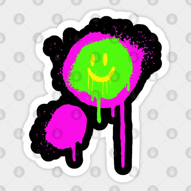Smiley Face Splash - Smiley Face - Sticker | TeePublic