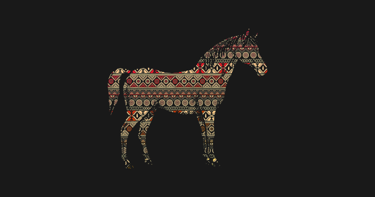 Horse Pet Native American Geometric Horse 7 - Native American - T-Shirt ...