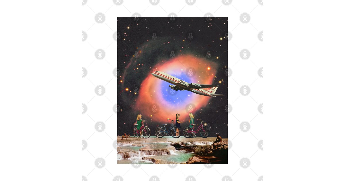 Let's Go to Space - Surreal Collage - T-Shirt | TeePublic
