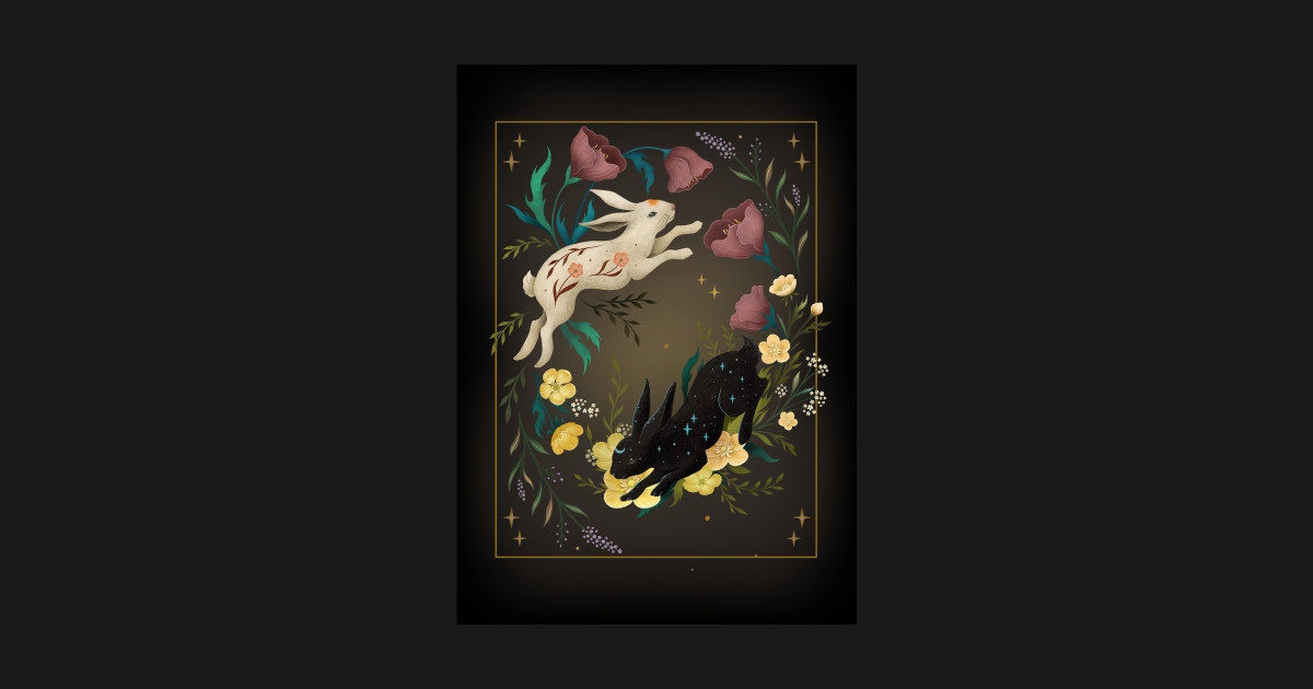 Magical Zodiac Yin Yang Rabbit - Zodiac - T-Shirt | TeePublic