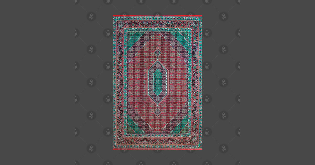 Vintage Antique Persian Carpet - Oriental Rug - T-Shirt | TeePublic