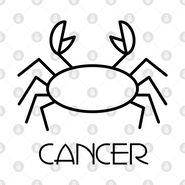 Cancer Doodle Line Art - Cancer - T-Shirt | TeePublic