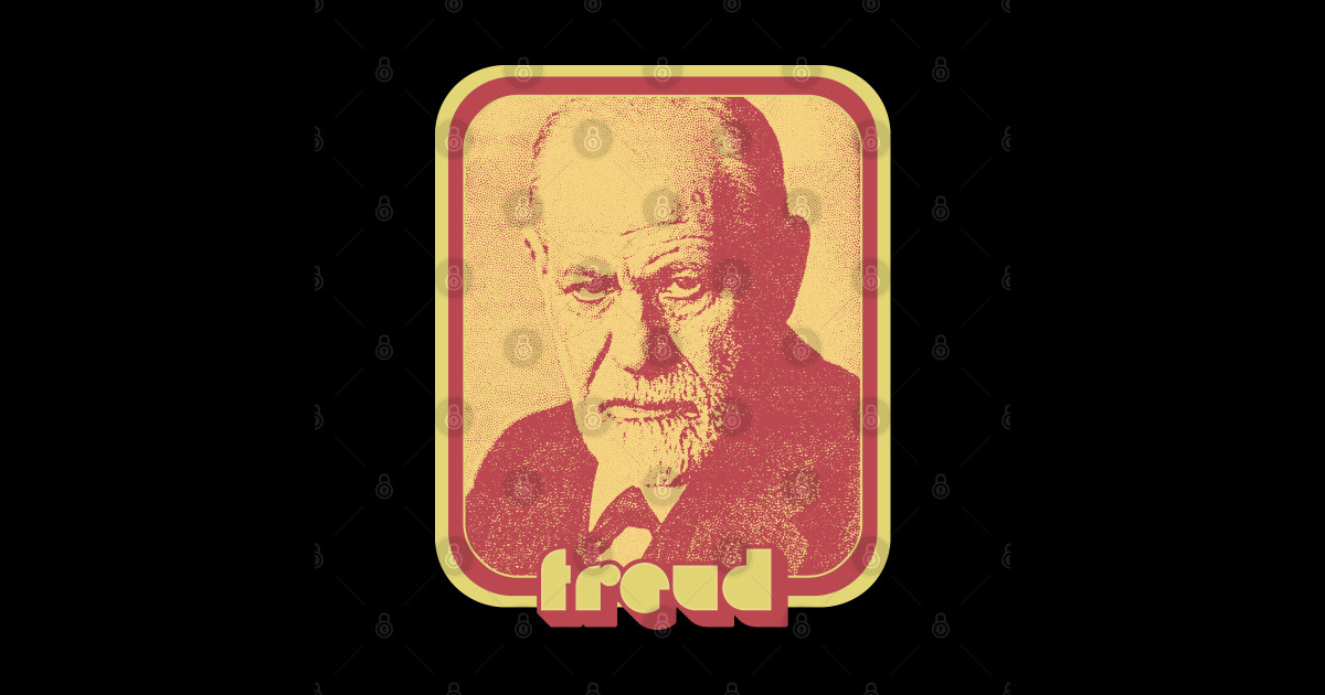 Sigmund Freud // Retro Aesthetic Fan Art Design - Freud - Sticker ...