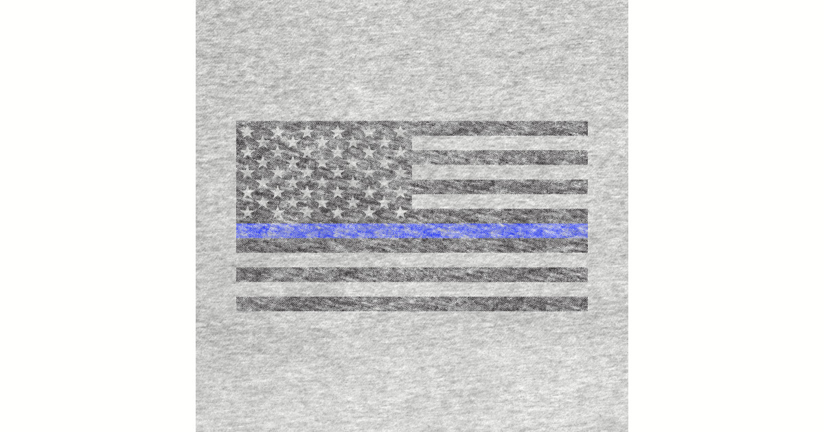 Thin Blue Line US Flag faded - Thin Blue Line Us Flag - T-Shirt | TeePublic