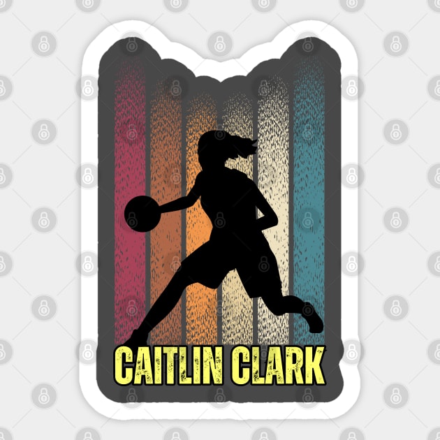 CAITLIN CLARK RETRO VINTAGE - Caitlin Clark 22 - Sticker | TeePublic