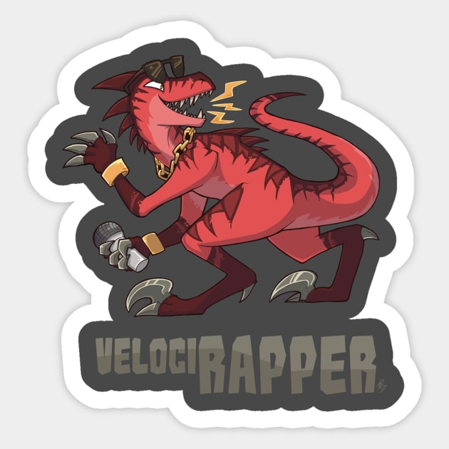 VelociRAPPER - Velociraptor - Sticker | TeePublic