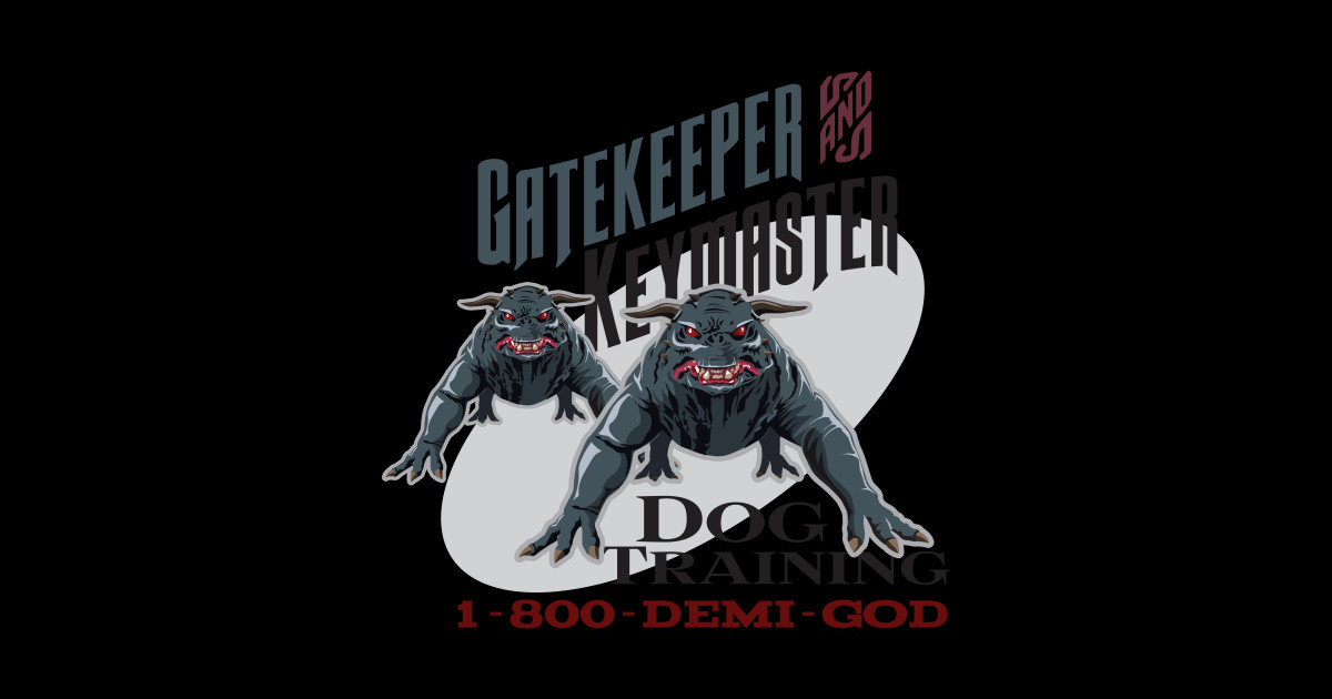 Gatekeeper and KeyMaster Dog Training - Ghostbusters - Sticker | TeePublic