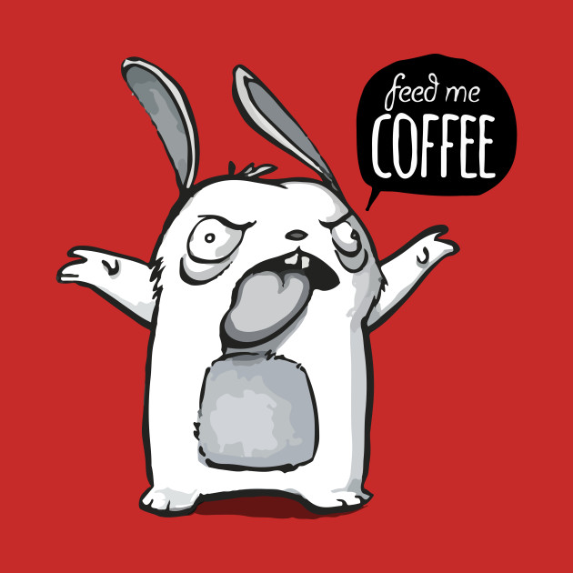 coffee bunny - Artsy - T-Shirt | TeePublic