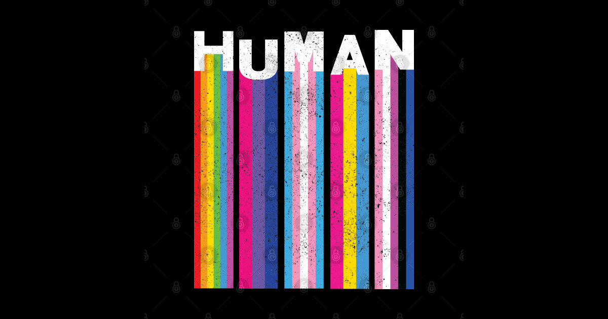 LGBT Pride Flags Human - Pride Flag Sticker - Pin | TeePublic