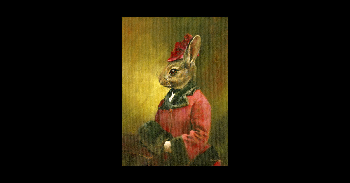 Victorian Lady Rabbit - Rabbit - Sticker | TeePublic