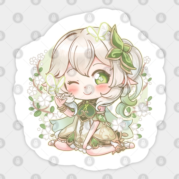 Cute Chibi Nahida - Genshin Impact - Genshin Impact - Sticker | TeePublic