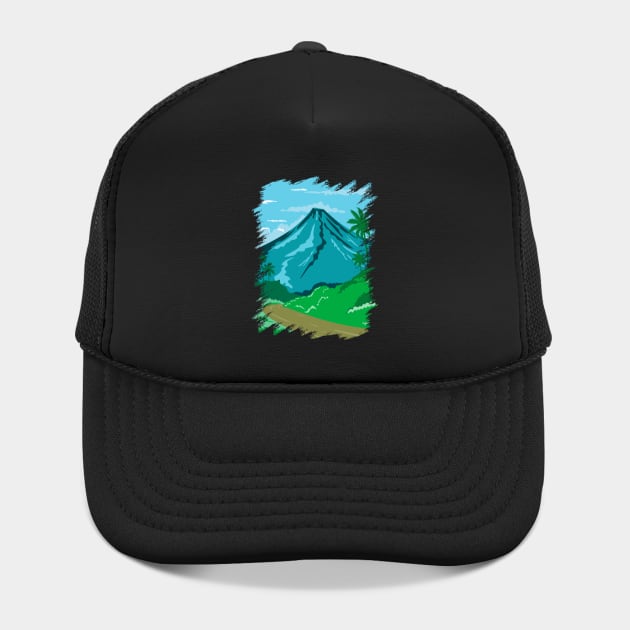 Mayon Volcano Albay Philippines - Mayon Volcano - Hat | TeePublic