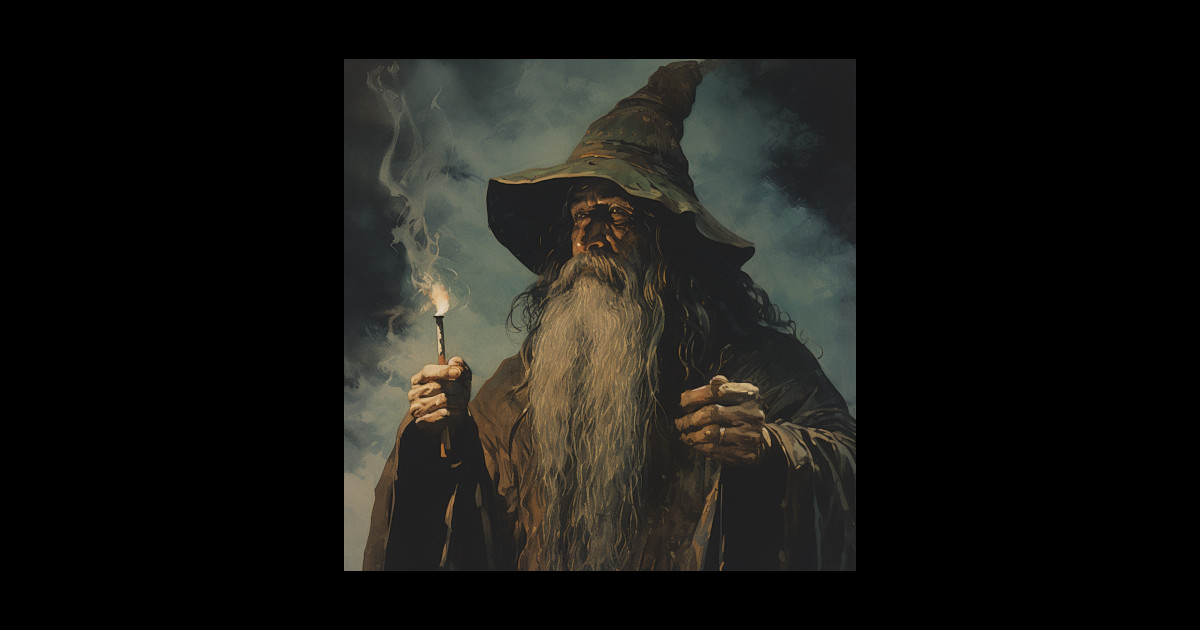 Wizard Smoke AI - Ai Art - Sticker | TeePublic