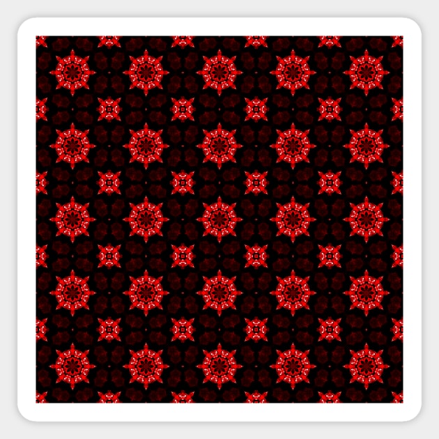 Ominous Red Kaleidoscope pattern (Seamless) 24 - Kaleidoscope - Sticker ...