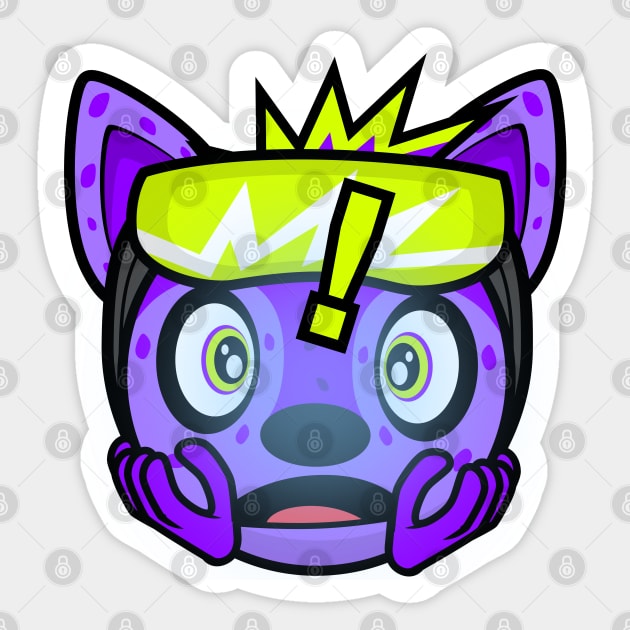 SHOCKED HYPER HYENA - Moulemote - Sticker | TeePublic