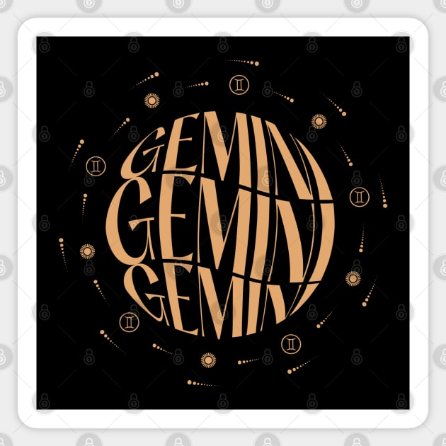 Gemini ZODIAC ASTROLOGY - Gemini - Sticker | TeePublic
