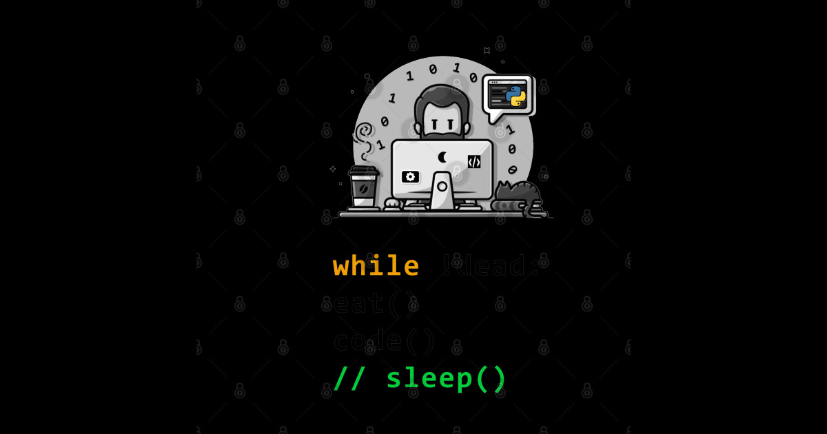 Algorithm For Python Developer Python Programmer Sticker Teepublic