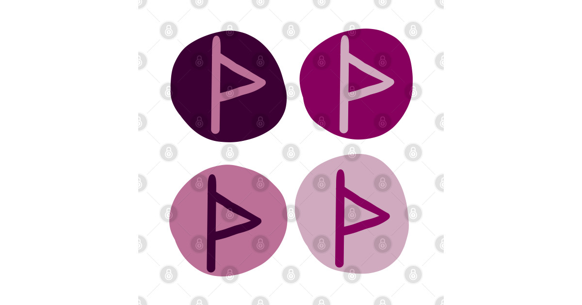 Thurisaz in Purple (Runes and Colors) - Runes - T-Shirt | TeePublic