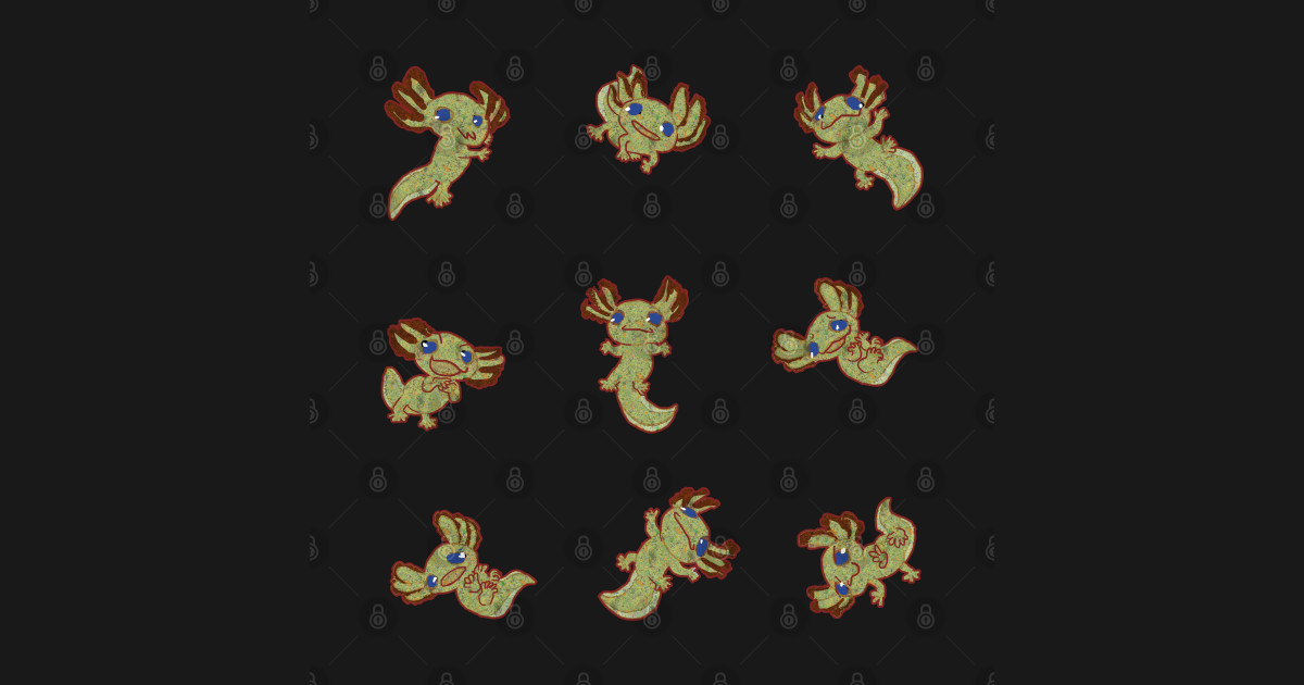 Enigma green wild type vitiligo axolotl mud puppy blanket - Enigma ...