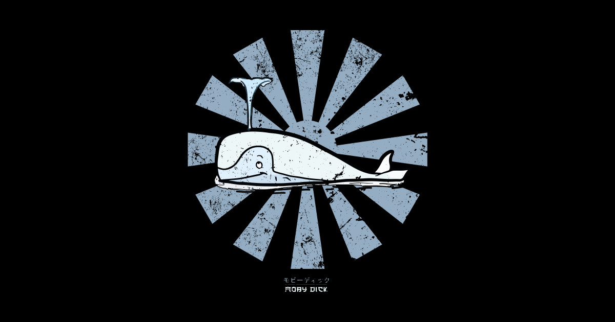 Moby Dick Retro Japanese - Moby Dick - Sticker | TeePublic