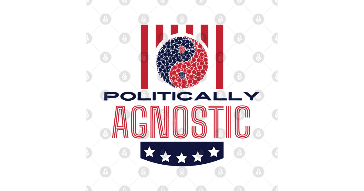 Politically Agnostic - Zin Zang Design - Neutral Ideology - T-Shirt ...