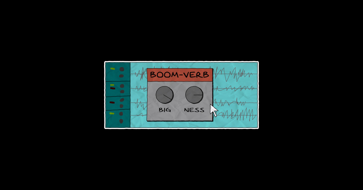BOOM-VERB vst daw Plug-In - Audio Engineer - Sticker | TeePublic