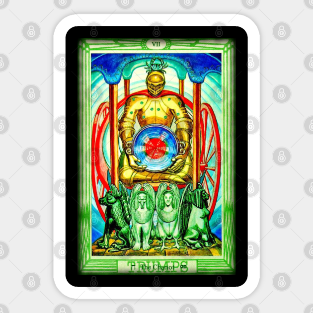 Thoth Tarot - VII - The Chariot. - Tarot - Sticker | TeePublic