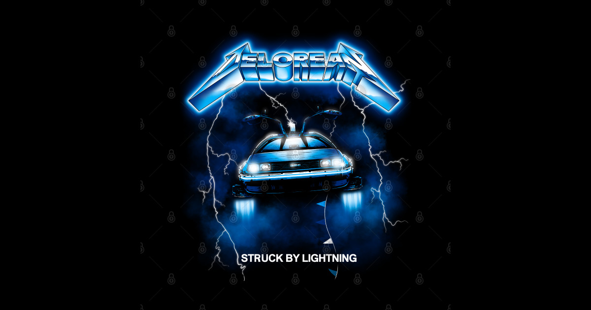 Struck By Lightning - Time Travel - Sticker | TeePublic