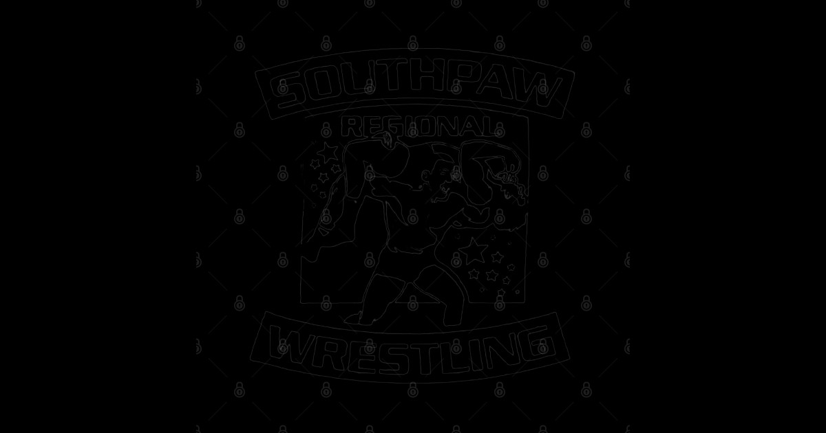 Southpaw Wrestling black - Wrestling - Sticker | TeePublic