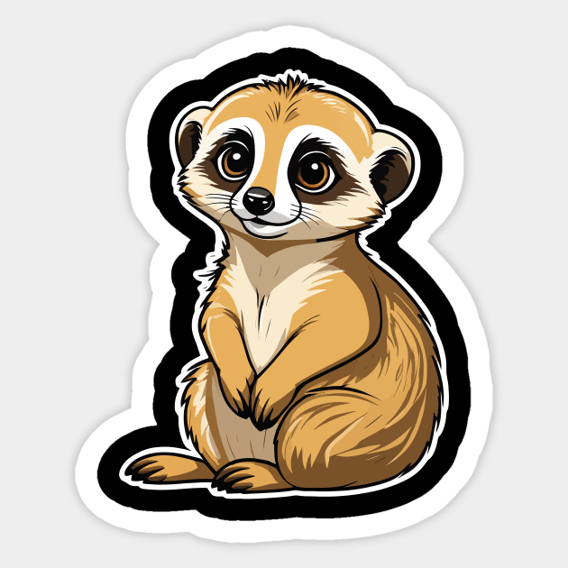 Meerkat Cute Illustration - Meerkat - Sticker | TeePublic