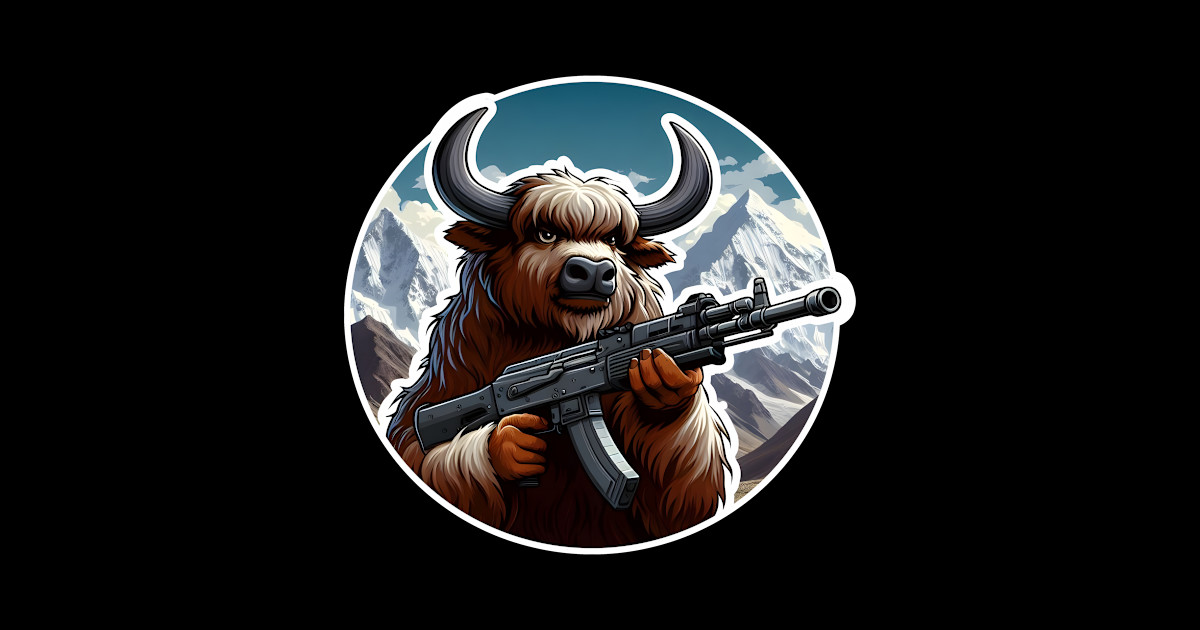 Tactical Yak - Yak - Sticker | TeePublic