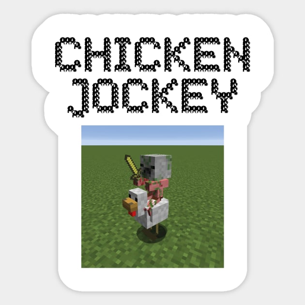 chicken jockey minecraft - Chicken Jockey Minecraft Cute - Sticker ...